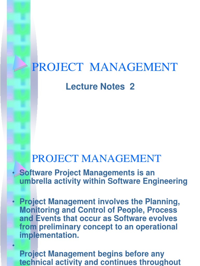 Project Management: Lecture Notes 2 | Télécharger gratuitement PDF ...
