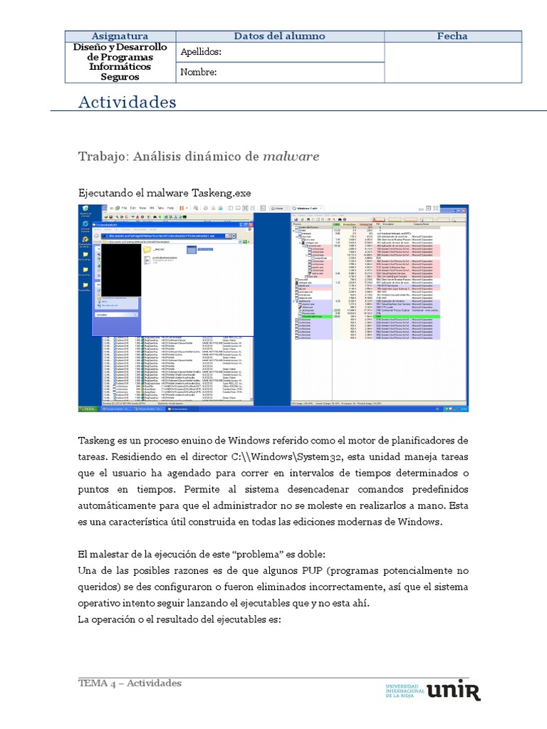 Análisis Dinámico de Malware | PDF | Malware | Programa de computadora