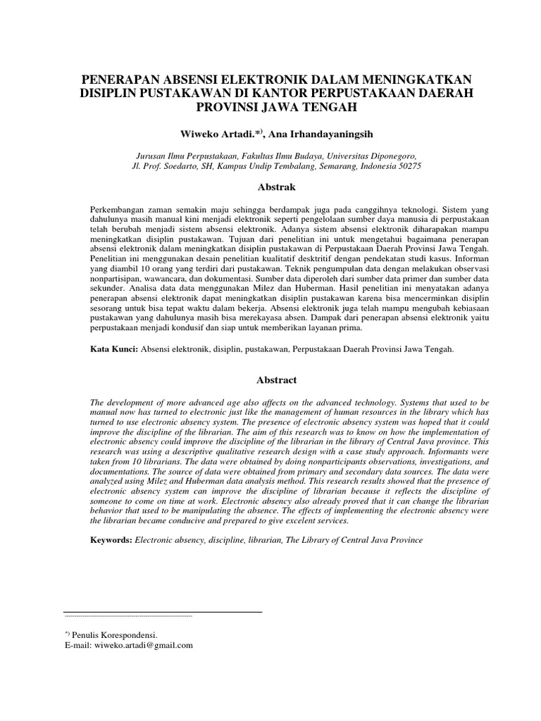 Penerapan Absensi Elektronik Dalam Menin | PDF