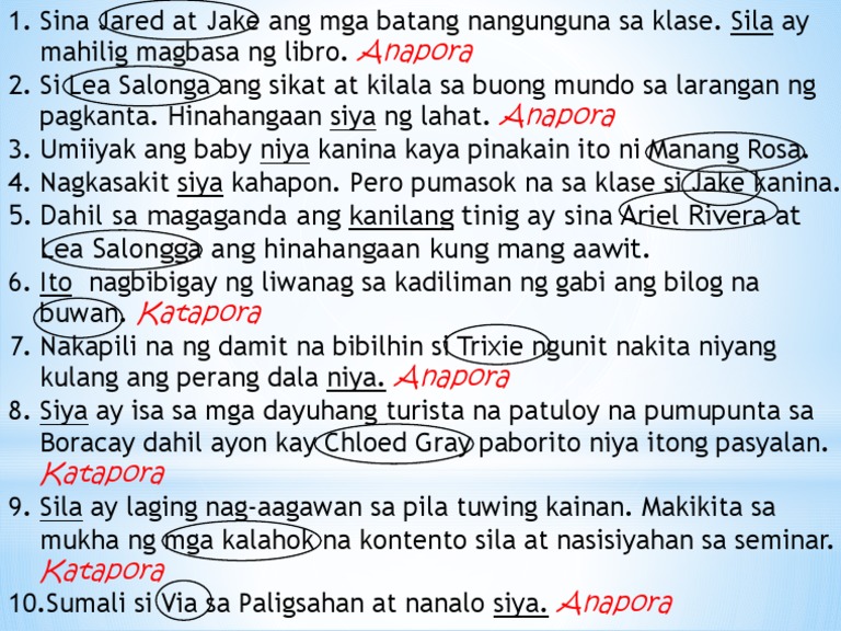 Anapora Katapora Quiz | PDF