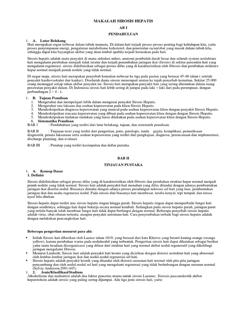 Panduan Lengkap Sirosis Hepatis | PDF | Sains & Matematika