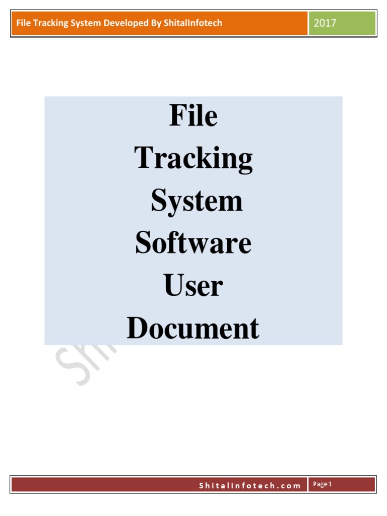 File Tracking System Software User Document | PDF | Personal ...