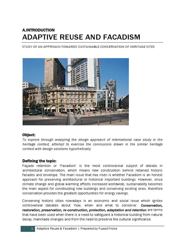 Adaptive Reuse | PDF | Sustainability | Reuse
