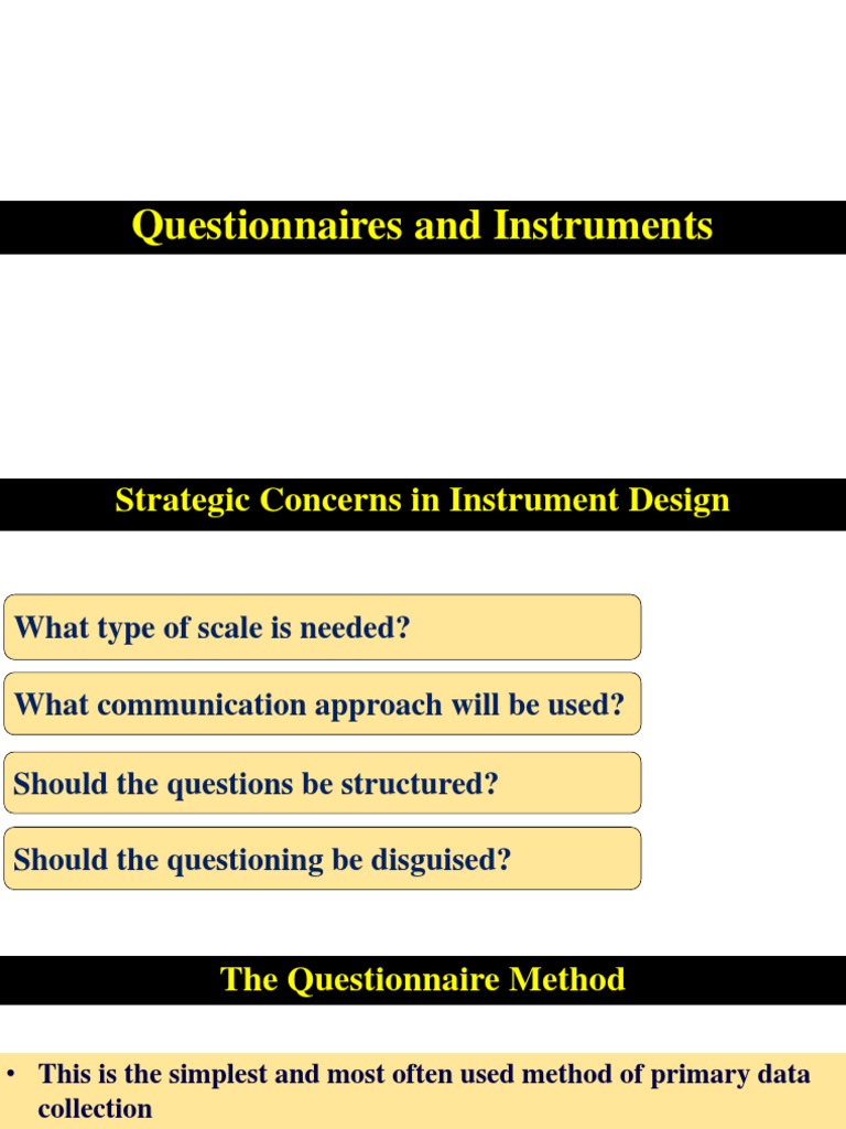 Questionnaires and Instruments | PDF | Questionnaire | Question