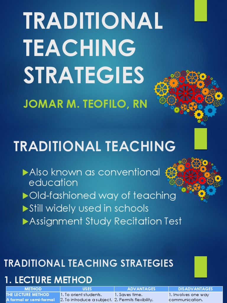 Traditional Teaching Strategies | PDF | Lecture | Neuropsychological ...