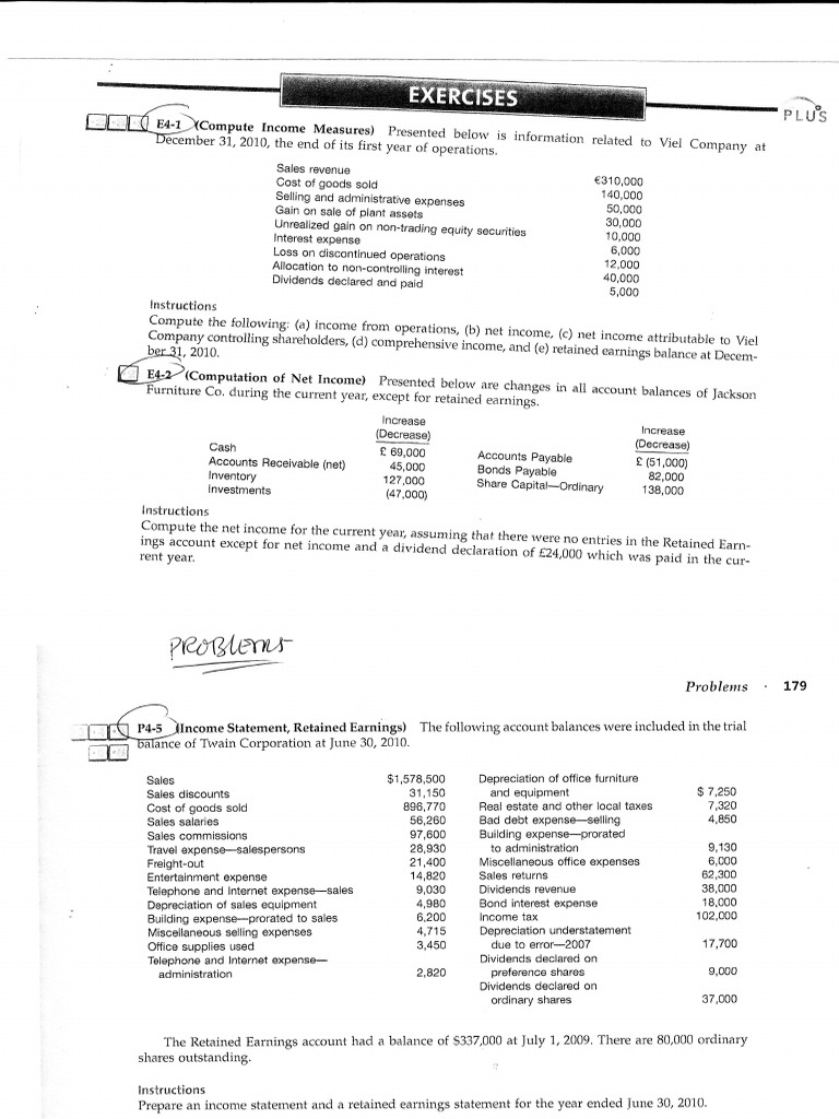 Income Statement Exercise PDF | PDF | Expense | Net Income