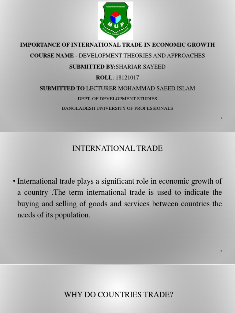 Presentation On IT | PDF | Trade | International Trade