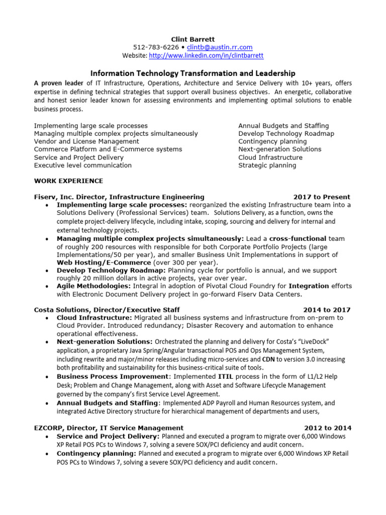 Information Technology Transformation and Leadership | PDF | V Mware | Itil