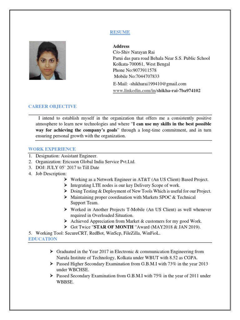 A Well-Rounded Resume Showcasing Strong Technical Skills and Work ...