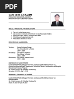 Resume & PRC License | PDF | Nursing | Occupational Safety And Health