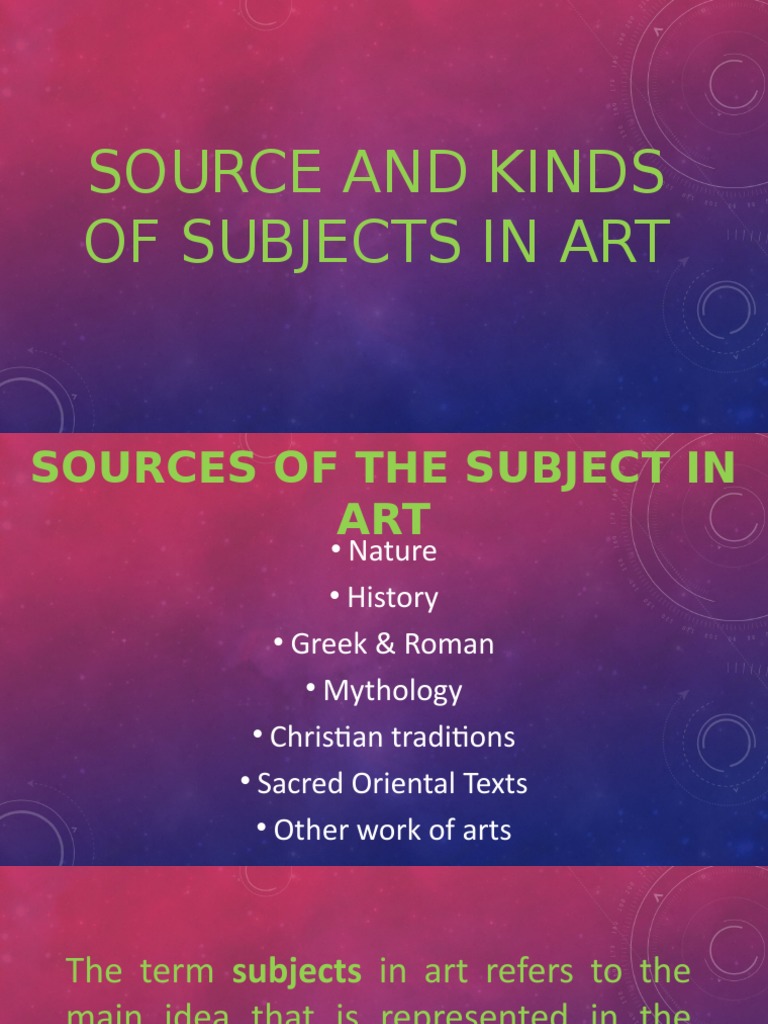 Kinds of Subjects in Art | PDF