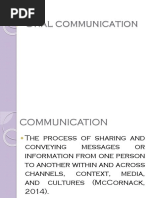 ORAL COMMUNICATION Grade 11 | PDF | Communication | Nonverbal Communication