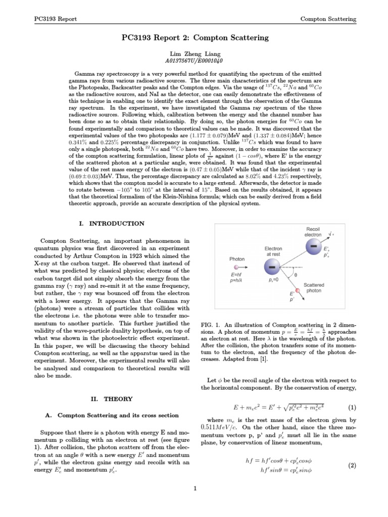 Compton - Scattering (7) Corrected | PDF | Photon | Electron