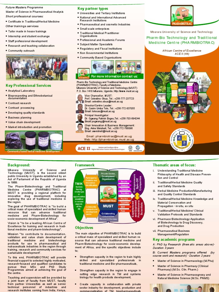 Key Partner Types: Pharm-Bio Technology and Traditional Medicine Centre ...