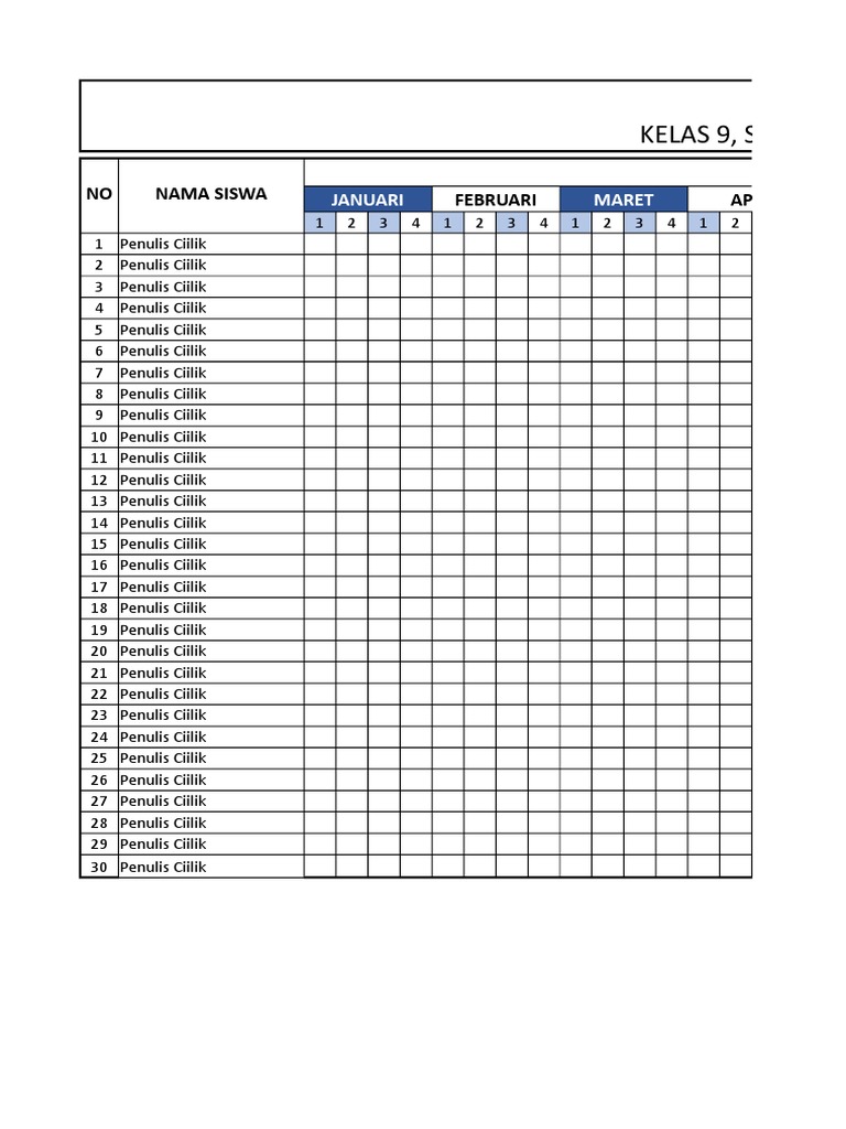 Contoh Buku Kas Kelas | PDF