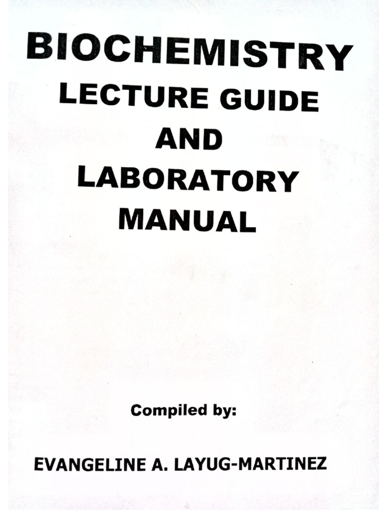 Biochemistry (Lecture Guide) PDF | PDF