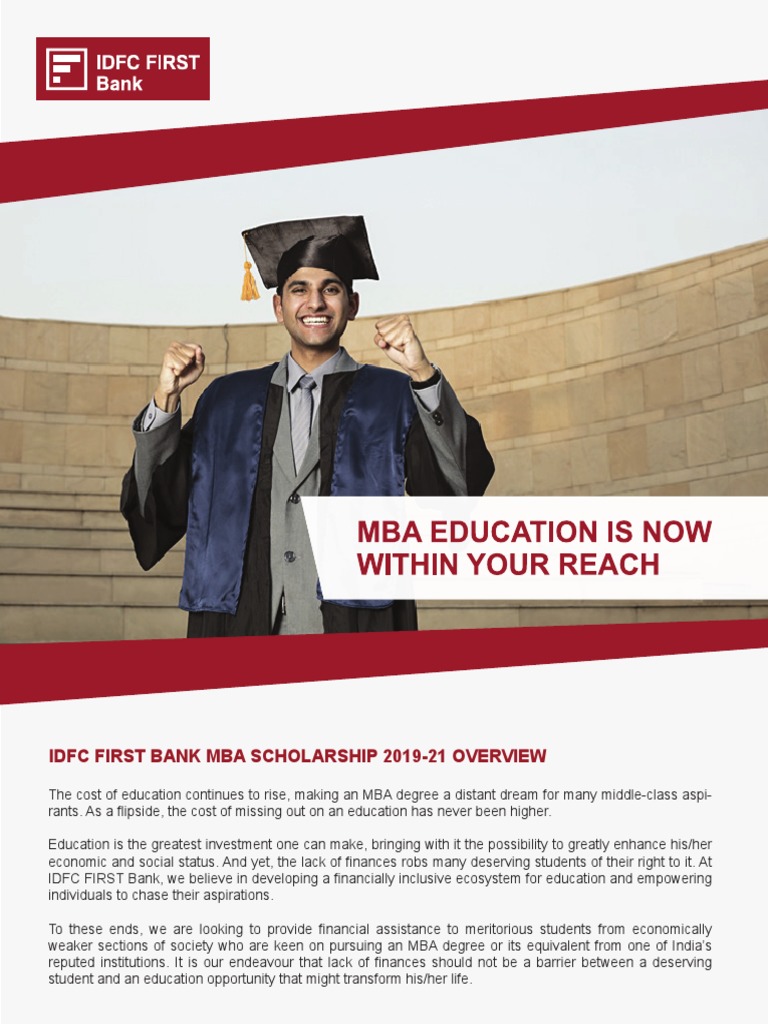 IDFC First Leaflet 2019-20 | PDF | Master Of Business Administration ...