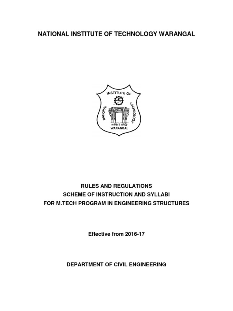 M.Tech in Engineering Structures Syllabus | PDF | Stress (Mechanics ...