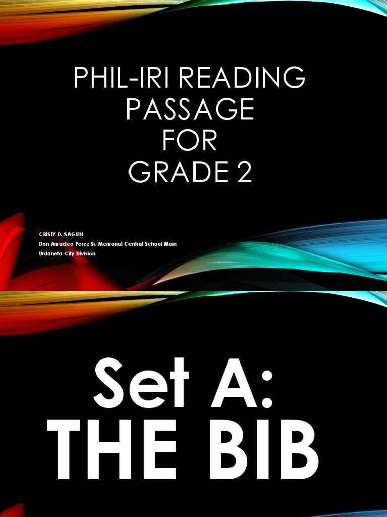 Phil-IRI Reading Grades 2 Per Word Type | PDF | Home & Garden