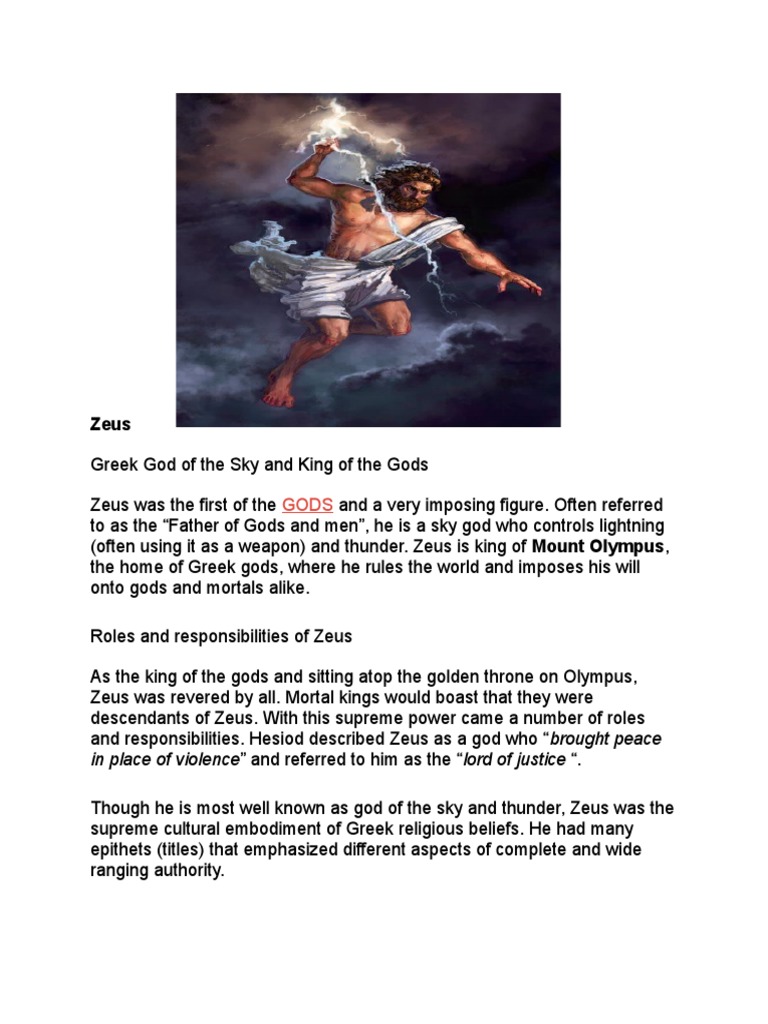 Zeus | PDF | Zeus | Mythology