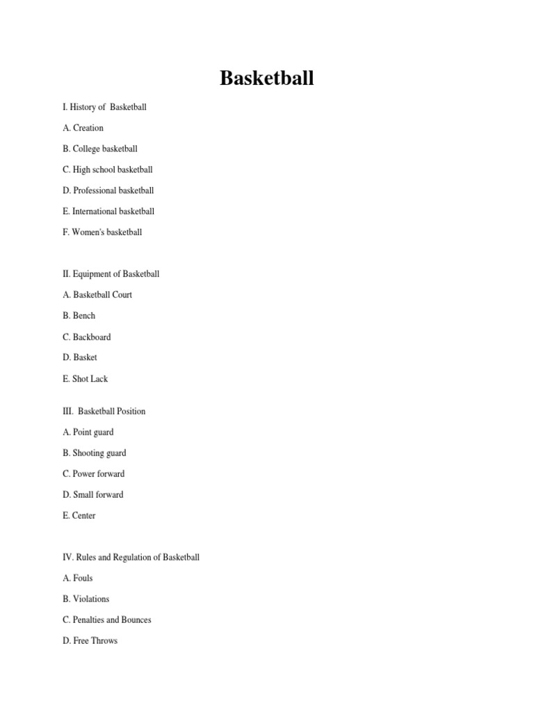 Concept Paper On BasketBall | PDF | Ball Games | Sports