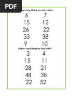 Numeracy Worksheets TAGALOG 1 | PDF