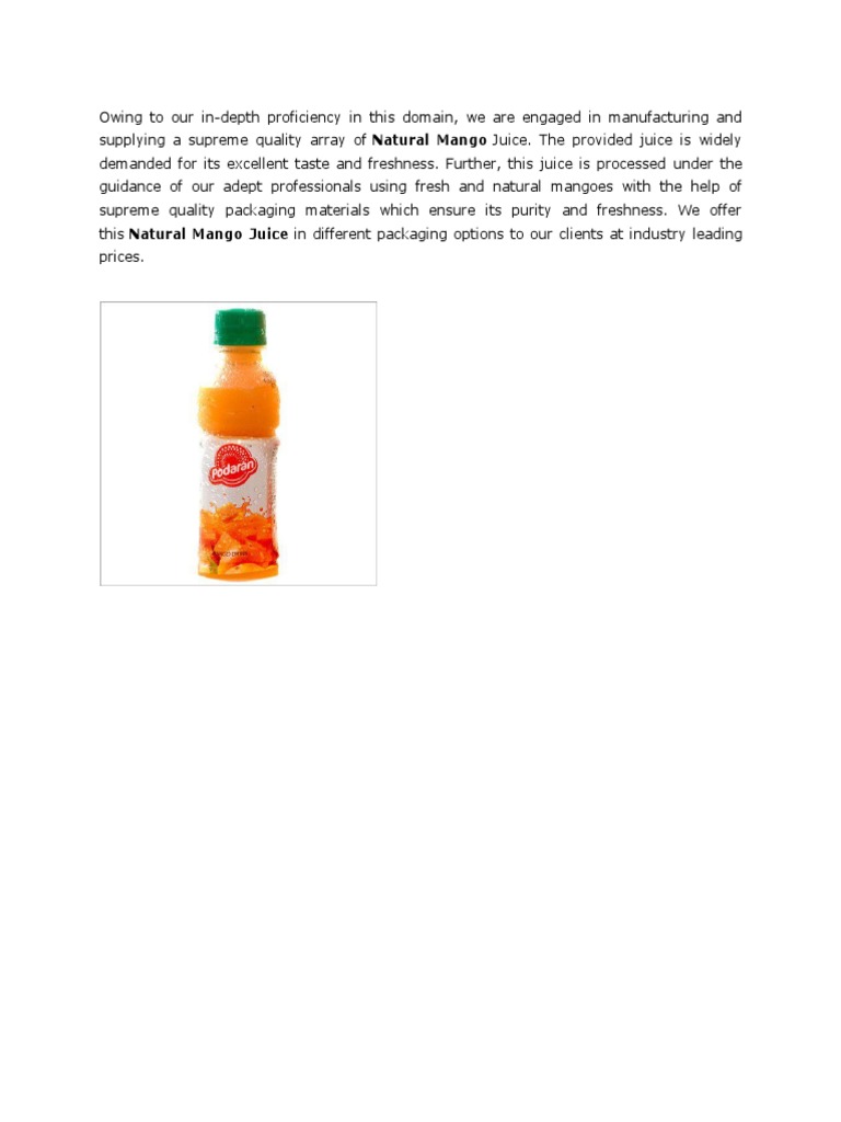 Podaran Product | Download Free PDF | Soft Drink | Juice