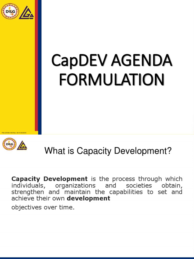 Session 19 Intro To CapDev Agenda Prep | PDF | Goal | Capacity Building