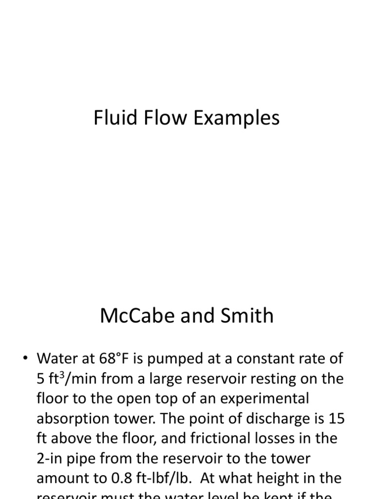 Fluid Flow Examples | PDF