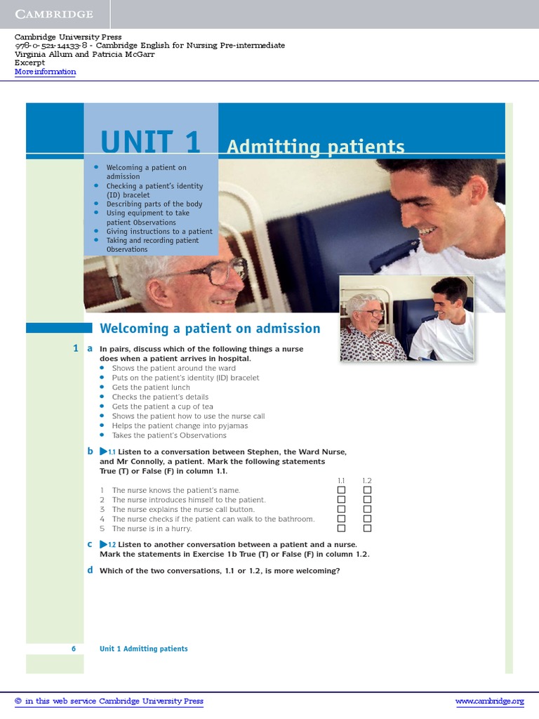 Welcoming A Patient On Admission | PDF | Patient | Medicine