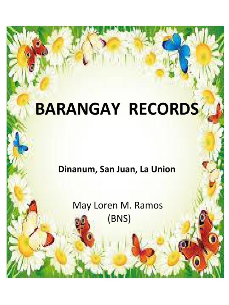 Barangay Records: May Loren M. Ramos (BNS) | PDF