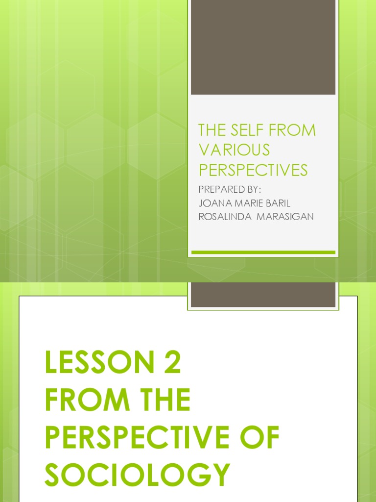 The Self From Various Perspectives | PDF | Self | Scientific Theories
