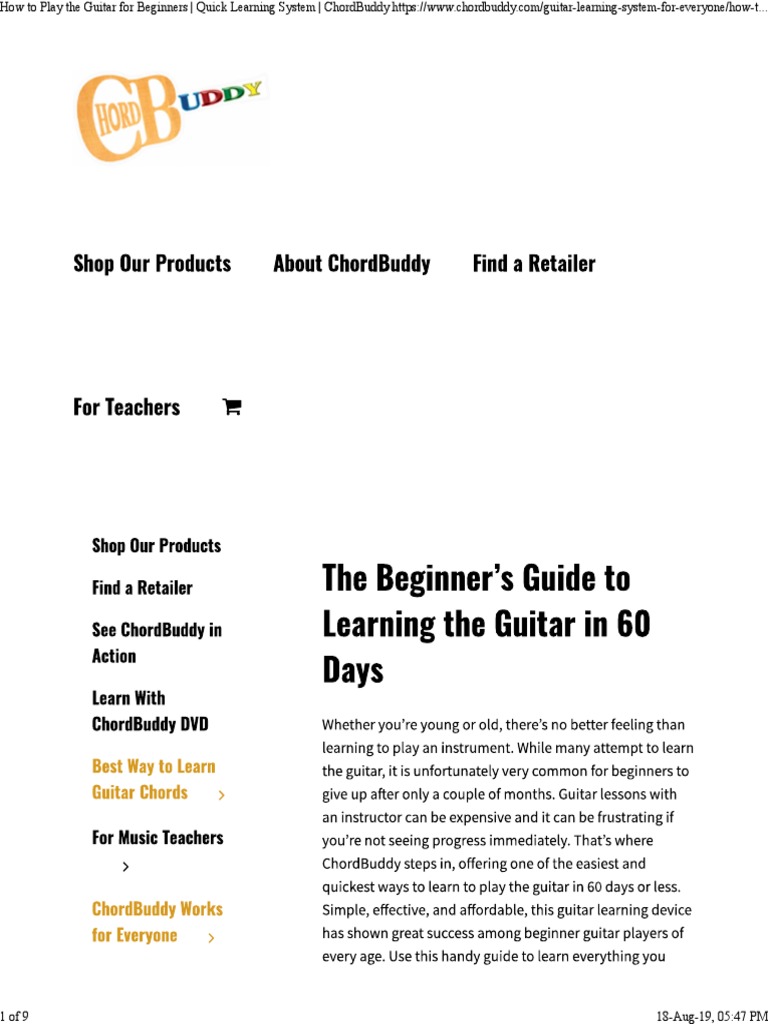How To Play Guitar | PDF
