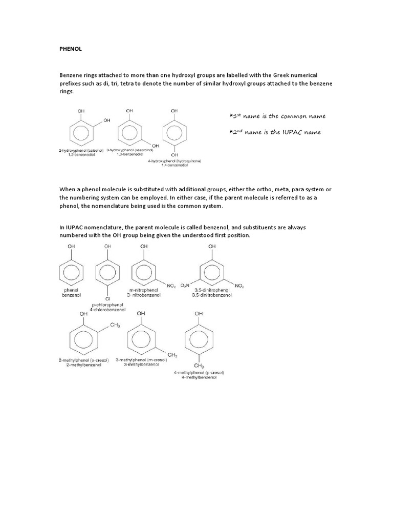 Phenol Nomenclature | PDF
