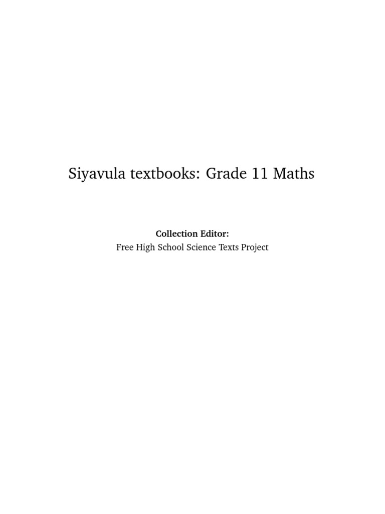 Siyavula Textbooks Grade 11 Maths 3.1 PDF | PDF | Significant Figures ...