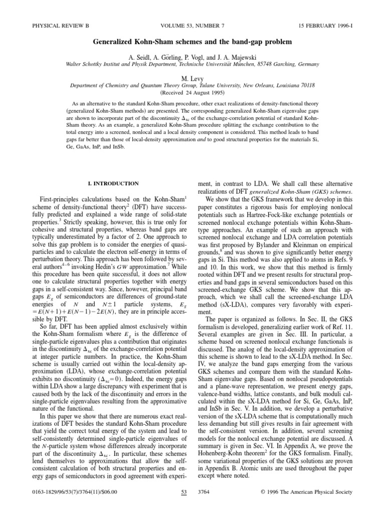 Khon Sham Equation | PDF | Density Functional Theory | Hartree–Fock Method