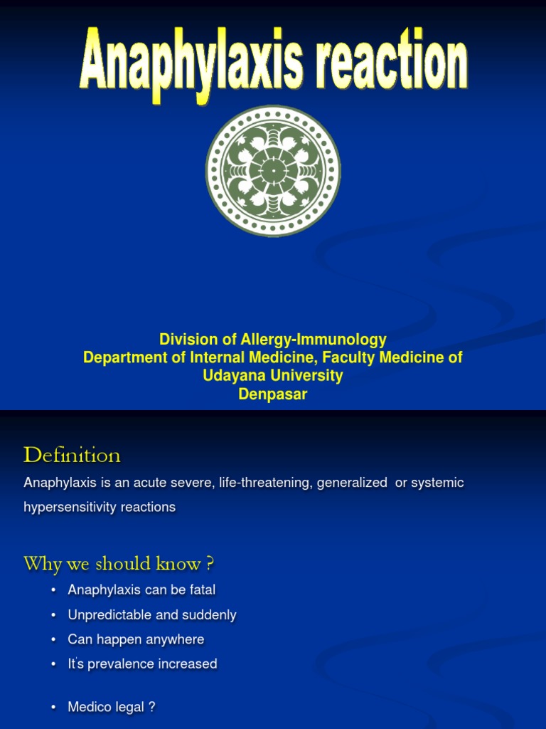 Anaphylaxis: Key Insights for Clinicians | PDF | Allergy | Immune System