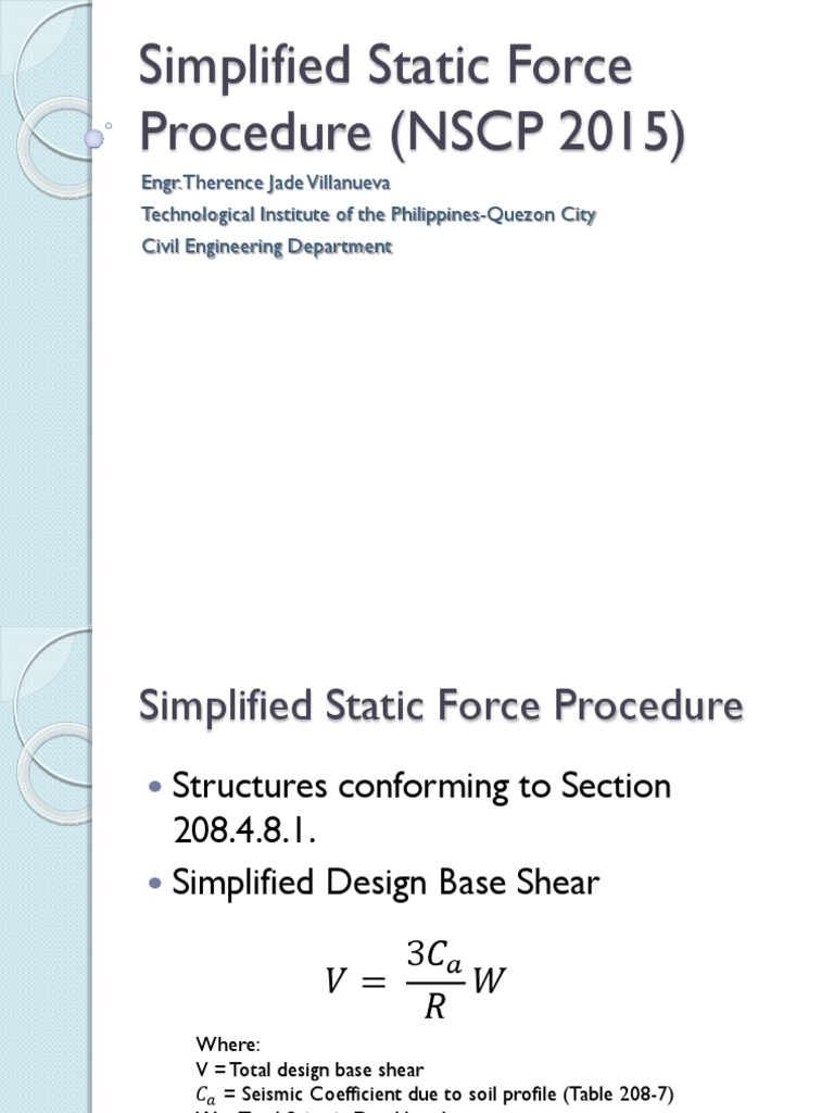 Simplified Static Force Procedure | PDF | Classical Mechanics | Physics