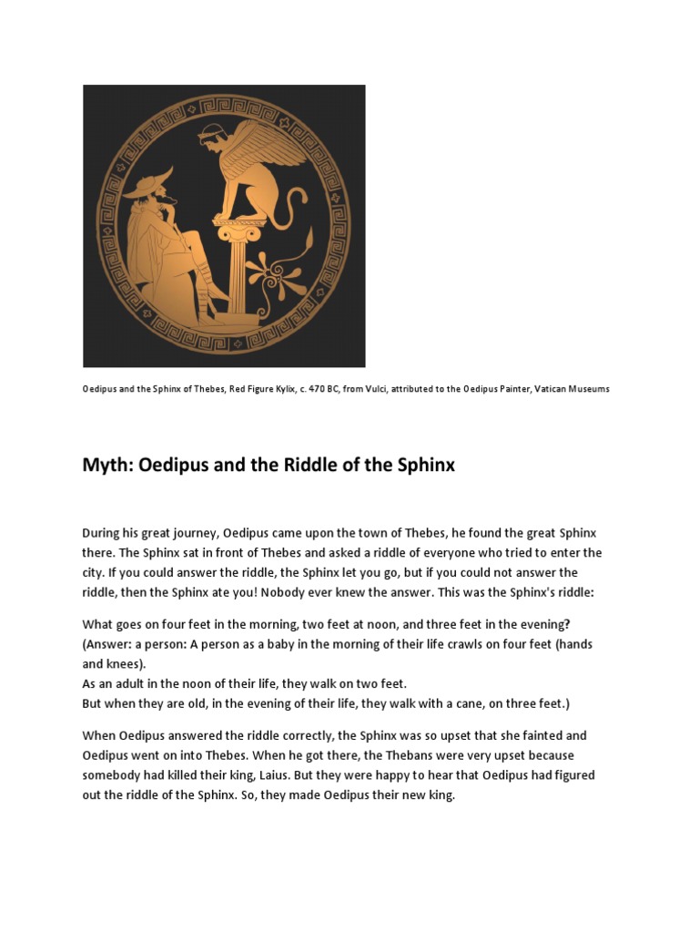 Myth of Oedipus and the Sphinx | PDF