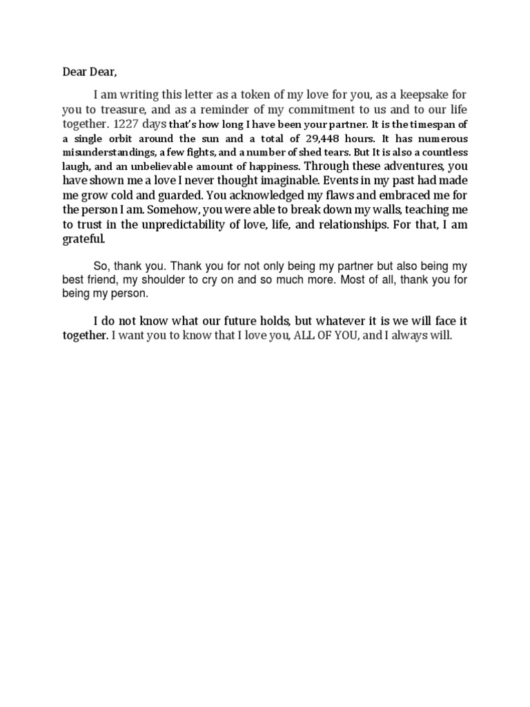 Love Letter to My Partner | PDF | Poetry