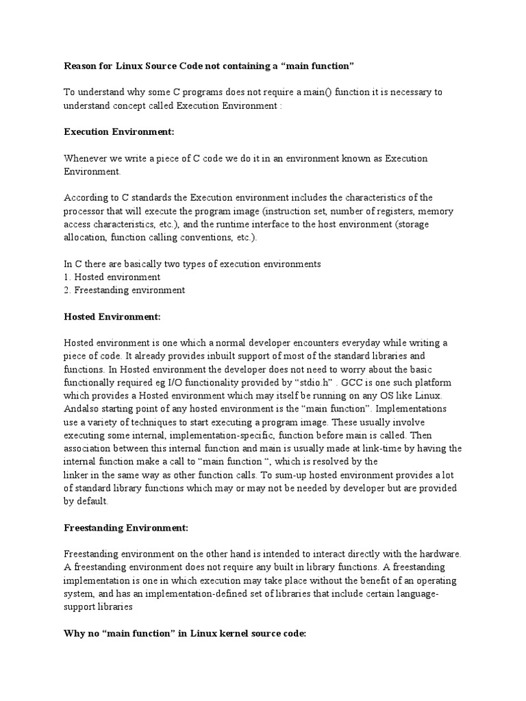 C Program With No Main Function Pdf Booting Subroutine