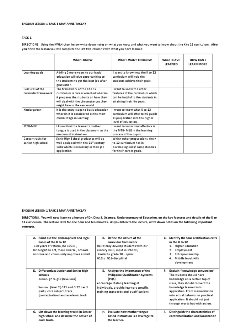 English Module 1 Lesson 1 | PDF | Curriculum | Kindergarten