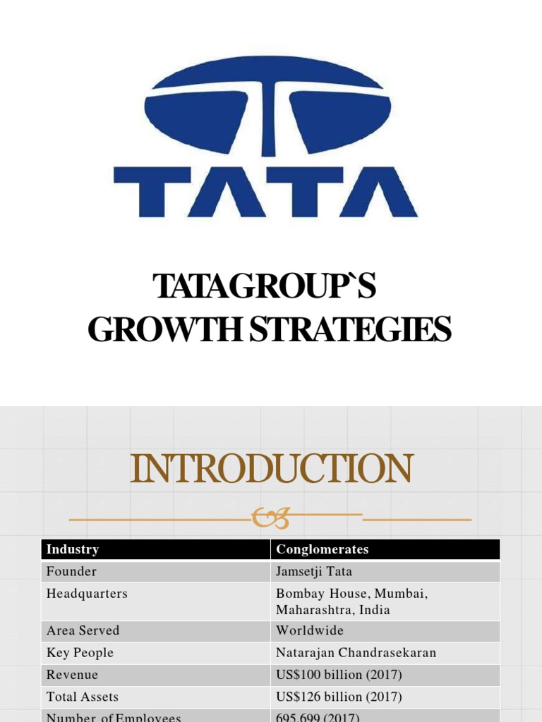 Tata Group Growth Strategies Overview | PDF | Economies | Business