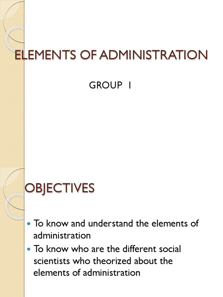 Key Elements of Administration | PDF | Business