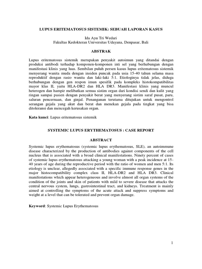 Laporan Kasus Sle | PDF