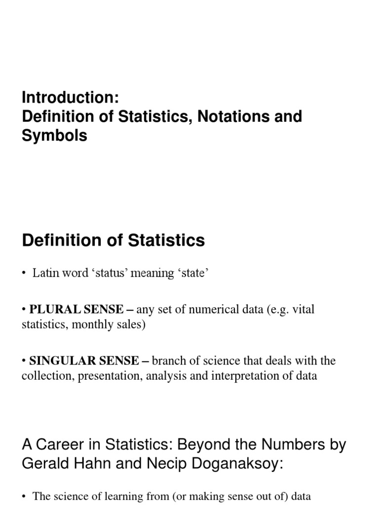 Understanding Statistics: Definitions & Applications | PDF | Level Of ...