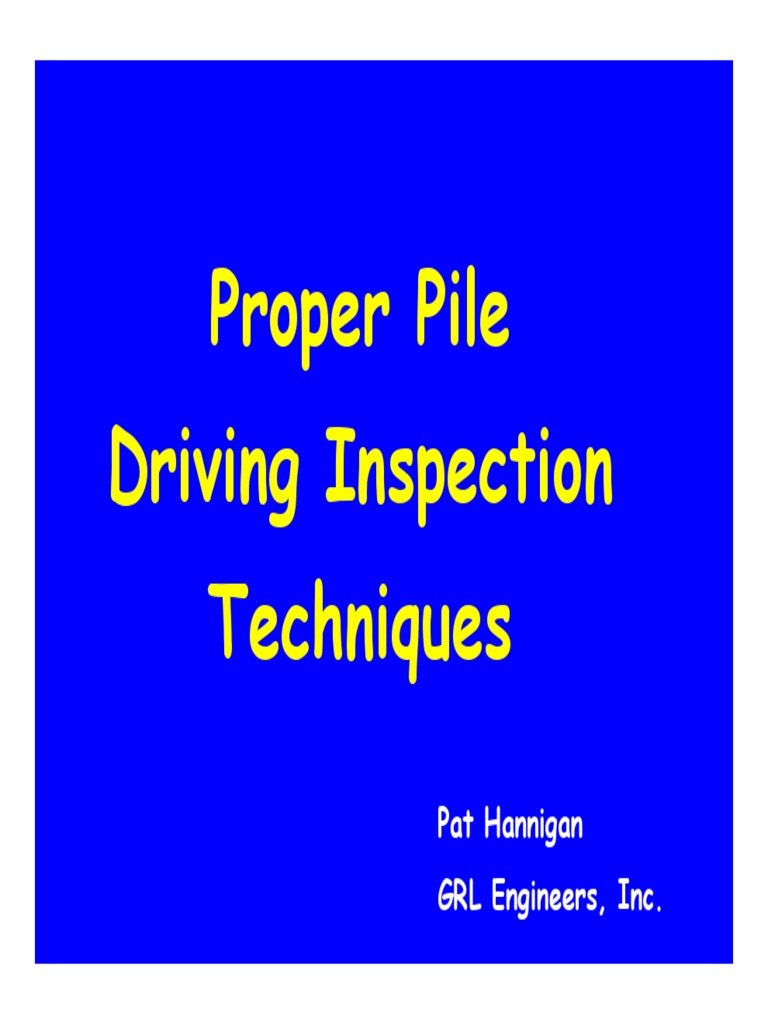 Pile Inspection | PDF | Deep Foundation | Building Engineering