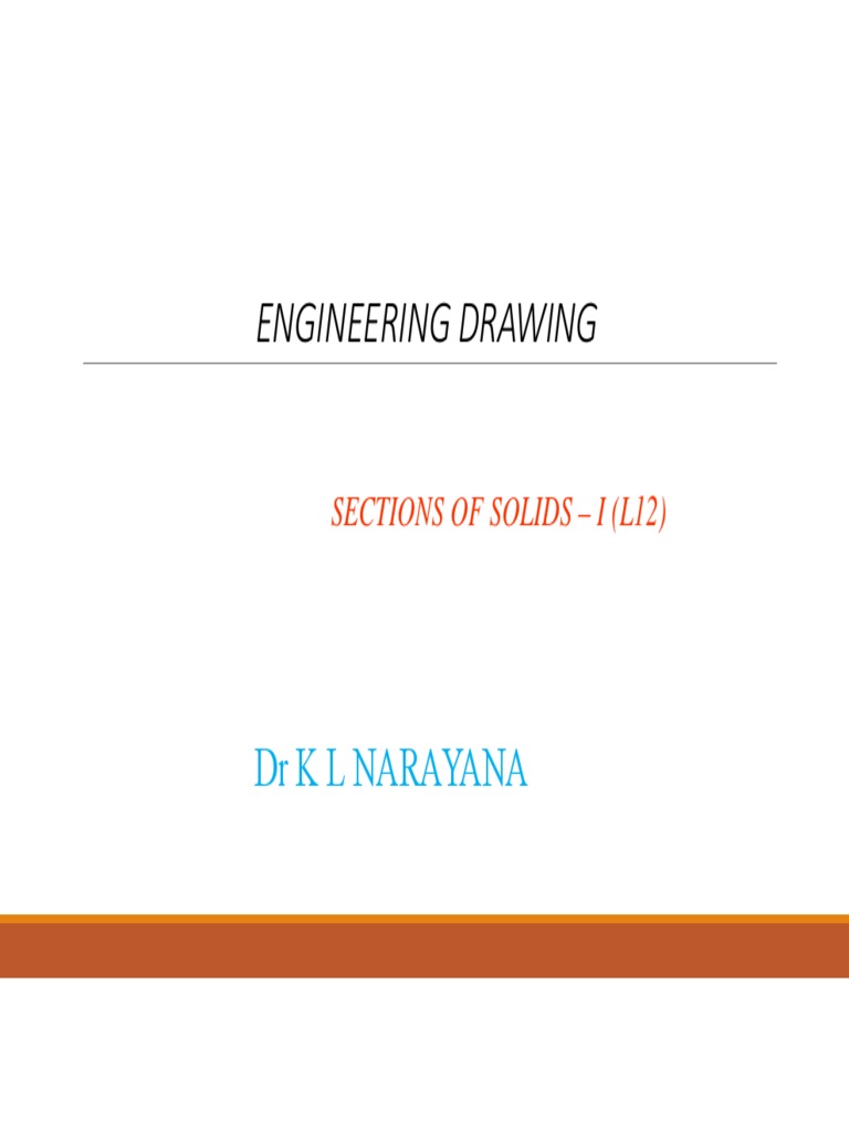 Sectional Views in Engineering Drawing | PDF | Plane (Geometry) | Line ...