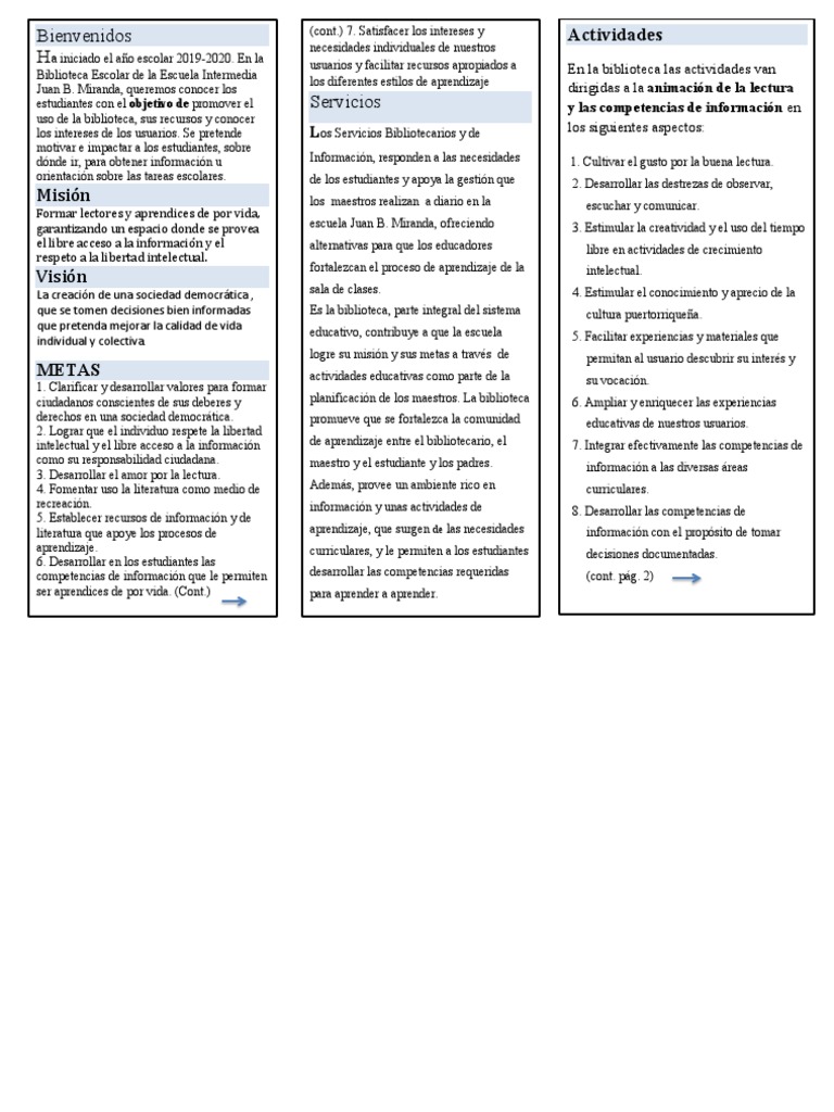 Opúsculo La Biblioteca P.1 | PDF | Bibliotecas | Aprendizaje