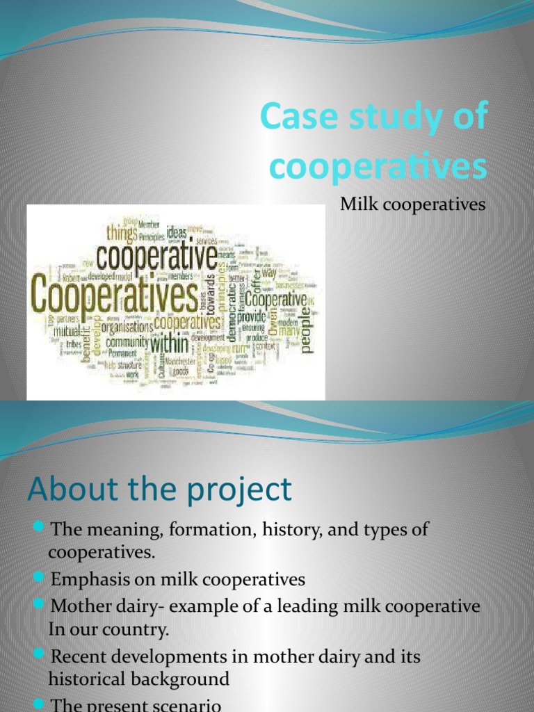 Case Study of Cooperatives | PDF | Cooperative | Economics